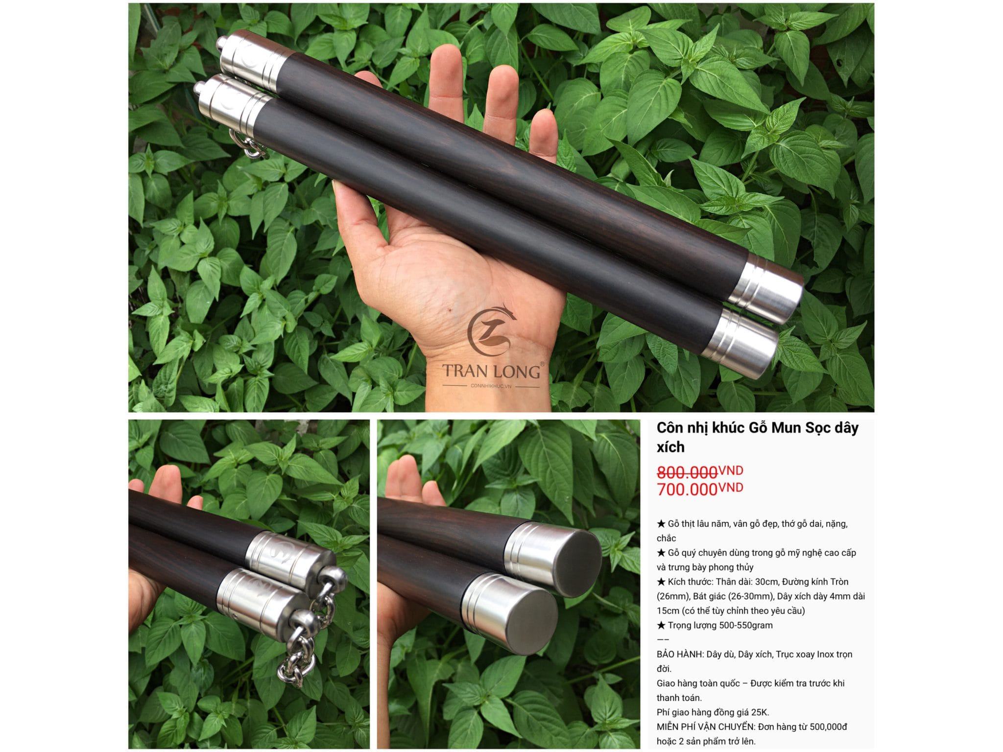 Côn nhị khúc Inox biểu diễn và tập luyện chuyên nghiệp Trần Long