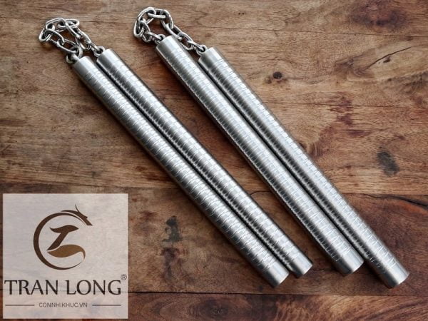 Côn nhị khúc inox cao cấp chuyên tập luyện thể lực - Trần Long