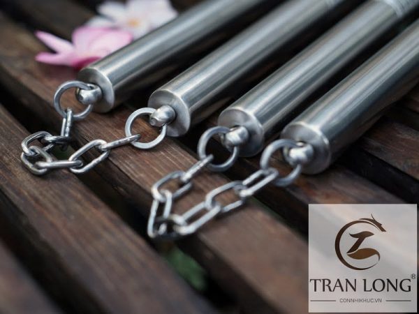 Côn nhị khúc Inox Trung Cấp dùng tập luyện biểu diễn Trần Long